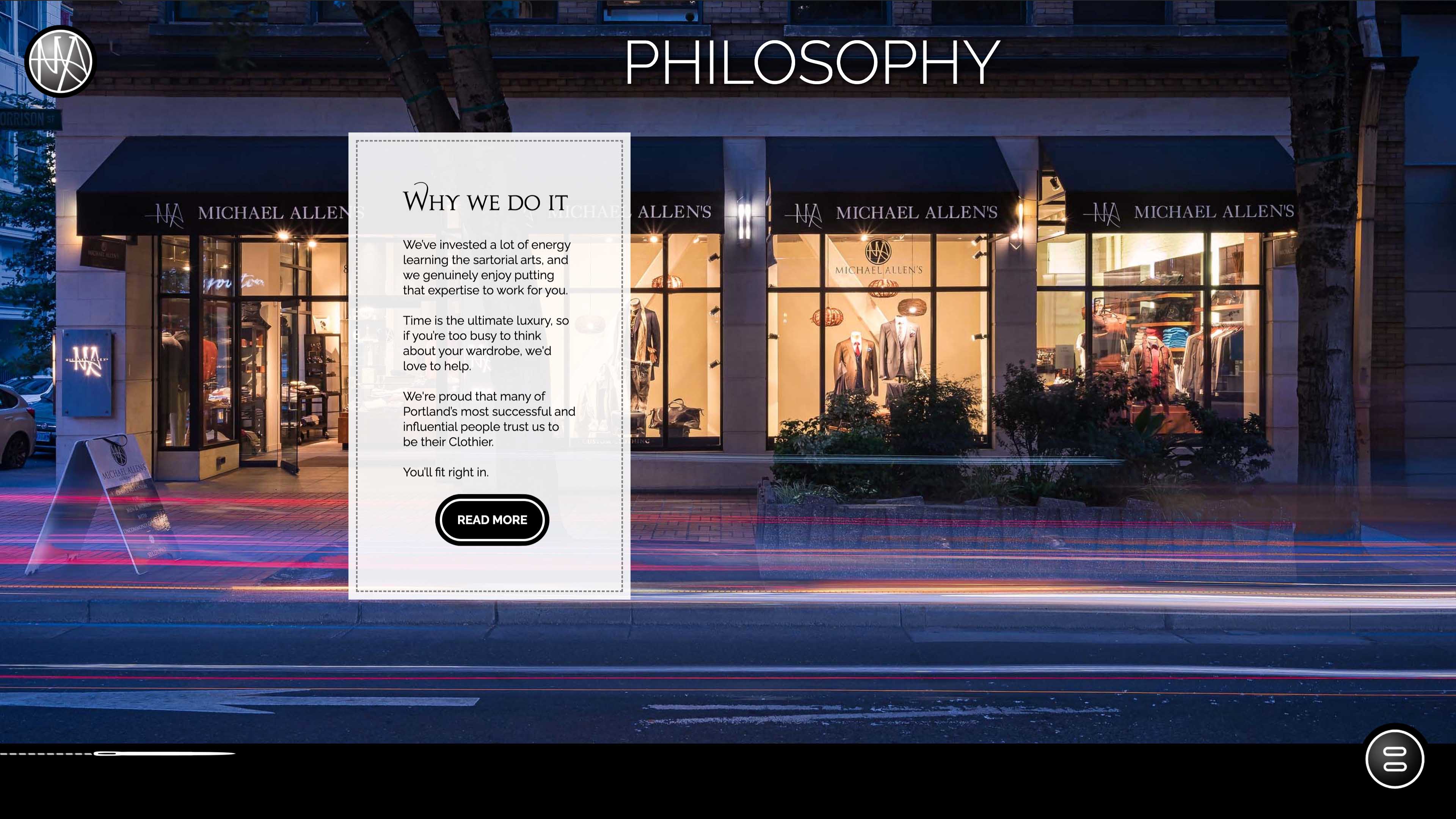 Stitching together a custom website and brand refresh for a bespoke clothing store